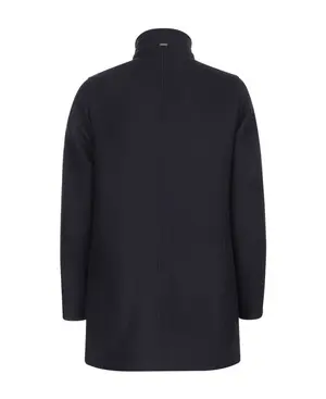 Herno High-neck Single-breasted Coat - Black