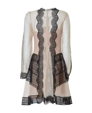 Alberta Ferretti Semi-sheer Lace Dress