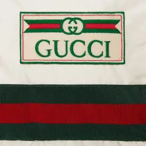Gucci Padded Bomber Jacket With Webbing And Logo Patch