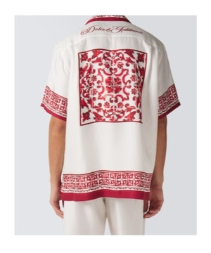 Dolce & Gabbana Majolica Silk Jacquard Shirt