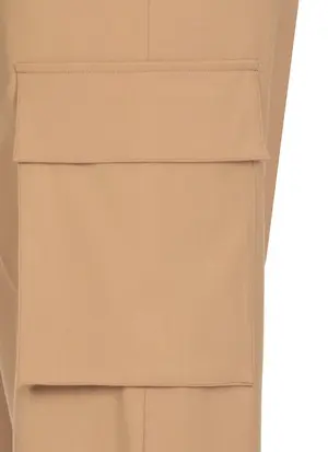 Herno High-waisted Cargo Tailored Trousers - Nude