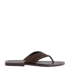 THE ROW Dan Suede Flip-flops - Brown
