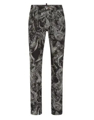Philipp Plein Dragon Skull Straight-cut Jeans - Black