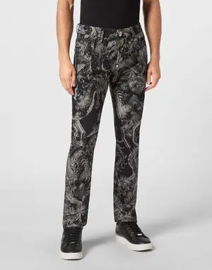 Philipp Plein Dragon Skull Straight-cut Jeans
