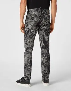 Philipp Plein Dragon Skull Straight-cut Jeans