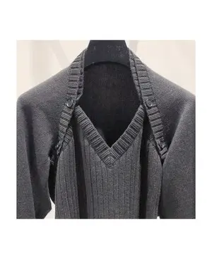 Alberta Ferretti Mesh-insert Knitted Top