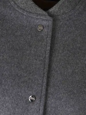 Herno Felted Button-up Bomber Jacket