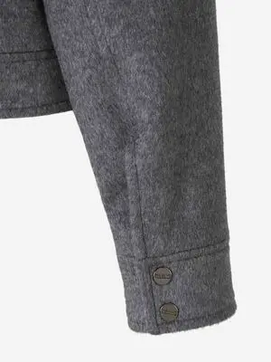 Herno Felted Button-up Bomber Jacket