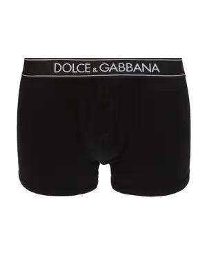 Dolce & Gabbana Logo Waistband Boxer Briefs - Black