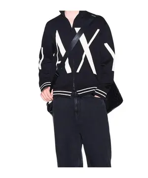 Armani Exchange Sweatshirt In Bonded Stretch Cotton