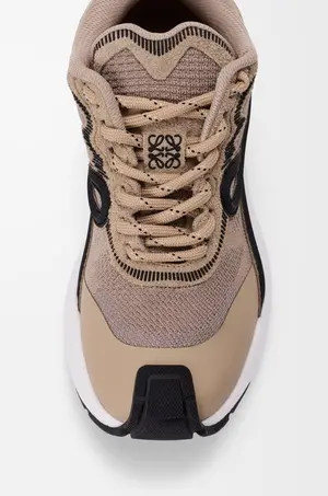 Loewe Pogo Sneaker In Technical Knit And Suede