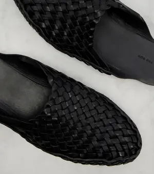 THE ROW Woven Leather Mules