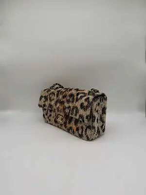 Chanel Maxi Leopard Gold-tone Metal