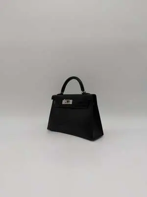 Hermès Mini Kelly Clou De Coeur Chevre Palladium Hardware