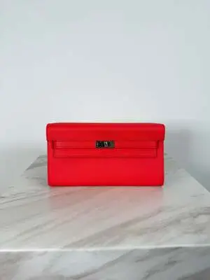 Hermès Hermès Kelly To Go In Rose Texas Epsom Leather With Palladium Hardware Pink