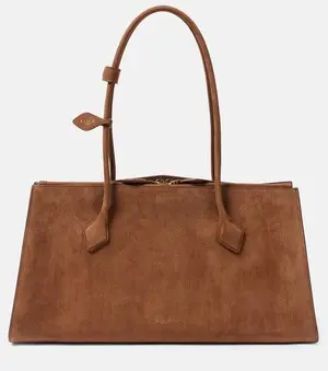Alaïa Le Teckel Suede Tote Bag - Brown