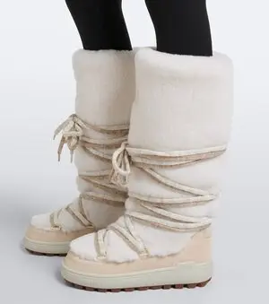 Bogner Chamonix Shearling Snow Boots - White