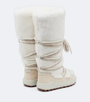 Bogner Chamonix Shearling Snow Boots - White