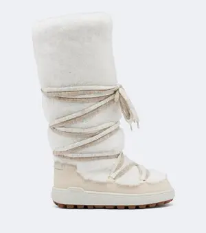 Bogner Chamonix Shearling Snow Boots - White
