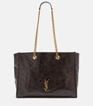 Saint Laurent Niki East West Large Leather Tote Bag - Black