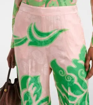Etro Printed Straight Leg Pants - Multicoloured