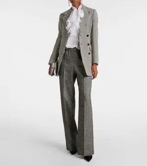 Dolce & Gabbana High-rise Wool-blend Wide-leg Pants