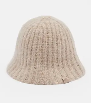 Brunello Cucinelli Sequined Cashmere-blend Bucket Hat