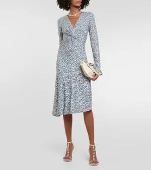 MARANT ETOILE Lania Printed Jersey Midi Dress