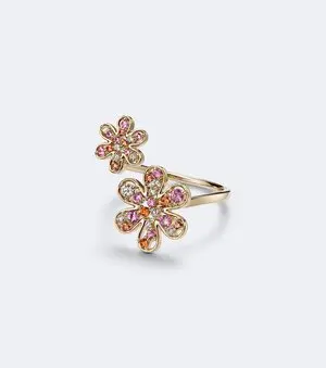 SYDNEY EVAN 14kt Ring With Sapphires And Diamonds - Gold