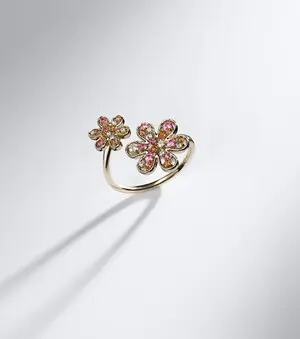 SYDNEY EVAN 14kt Ring With Sapphires And Diamonds