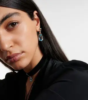 Mateo Sophia 14kt Earrings With Topaz And Diamonds