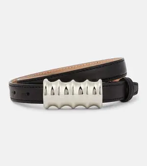 Khaite Julius Small Leather Belt - Black