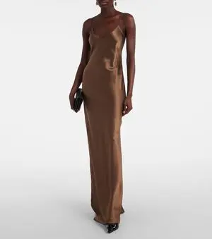 NILI LOTAN Cami Silk Charmeuse Slip Dress