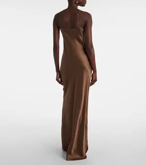 NILI LOTAN Cami Silk Charmeuse Slip Dress