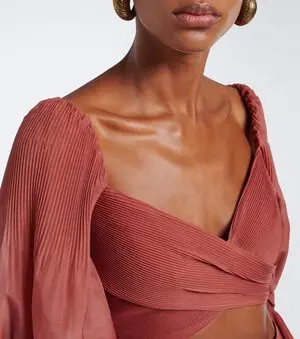 Zimmermann Pleated Cropped Top