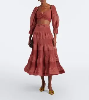 Zimmermann Pleated Cropped Top
