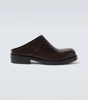 Dries Van Noten Leather Mules - Brown