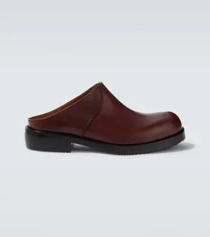 Dries Van Noten Leather Mules - Brown