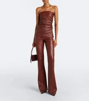 Stouls Leather Flare Trousers