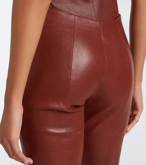 Stouls Leather Flare Trousers