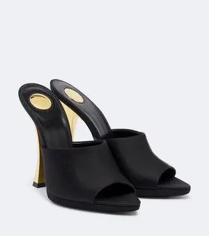 Saint Laurent Leon Satin Mules