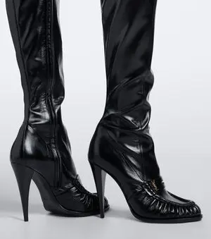 Saint Laurent Le Loafer Cassandre Knee-high Boots