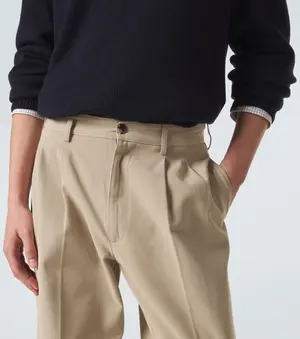 THE ROW Tomasino Cotton Twill Straight Pants