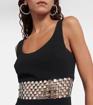 David Koma Embellished Cady Gown