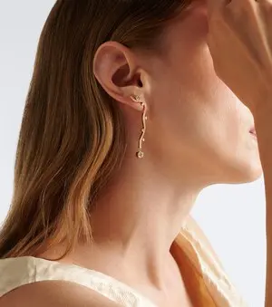 Sophie Bille Brahe Grand Ocean Etoile 18kt Yellow Diamond Earrings