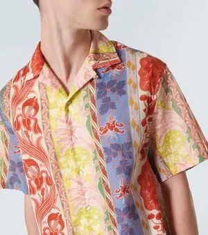 Etro Printed Cotton Bowling Shirt
