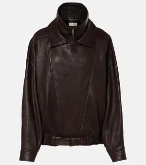Saint Laurent Oversized Leather Bomber Jacket