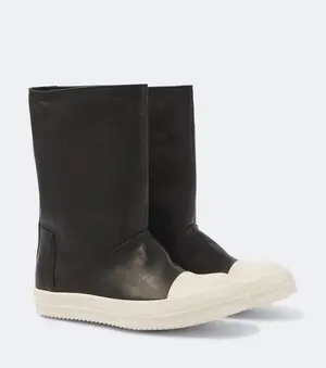 Rick Owens Leather Boots - Black
