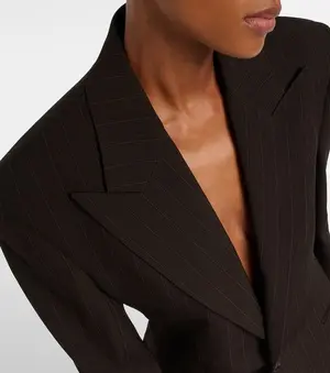 Saint Laurent Wool-blend Blazer - Brown