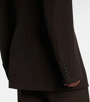 Saint Laurent Wool-blend Blazer - Brown